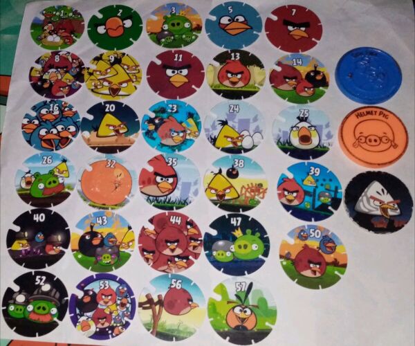 29/60+1 τάπες Angry birds Cheetos+2 ταποβόλα - € 15,50 - Vendora
