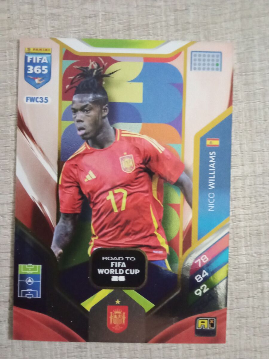 Nico Williams FWC35 2025-26 Panini… - € 1,29 - Vendora.gr