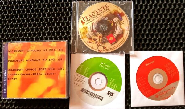 Παλιά CD ROM,Microsoft&HP,MICROSOFT WINDOWS - € 35,99 - Vendora